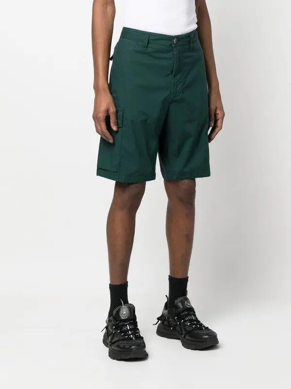 Stone Island Compass-patch Cargo Shorts - Green