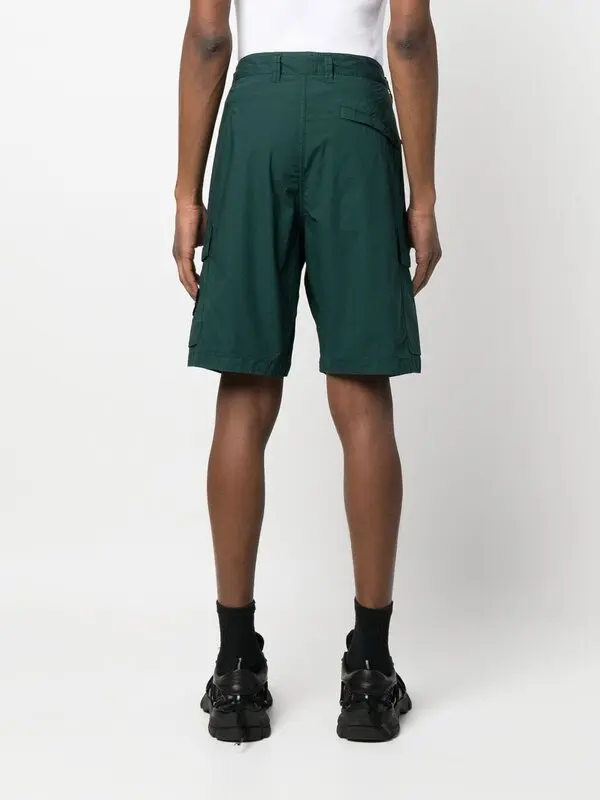Stone Island Compass-patch Cargo Shorts - Green