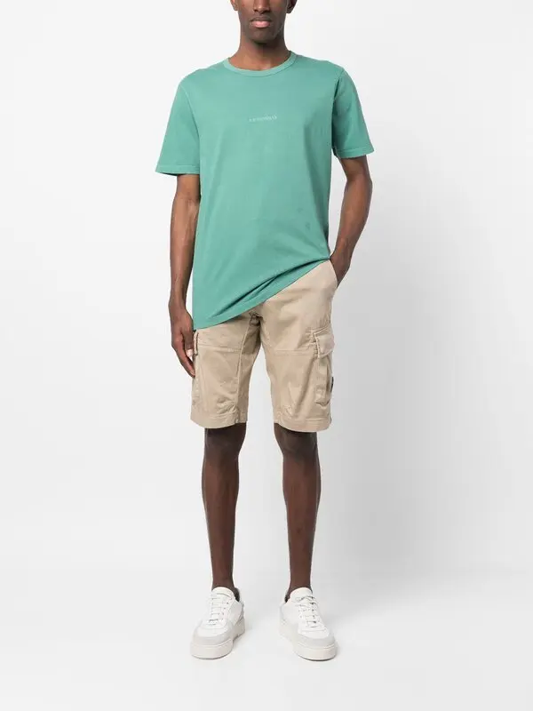 C.P. COMPANY Lens-detail Cotton Cargo Shorts - Neutrals