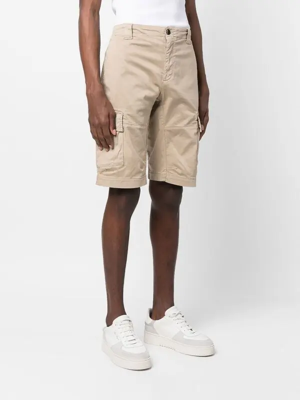C.P. COMPANY Lens-detail Cotton Cargo Shorts - Neutrals