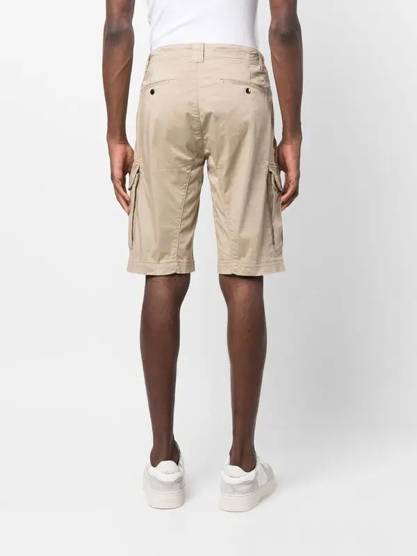 C.P. COMPANY Lens-detail Cotton Cargo Shorts - Neutrals