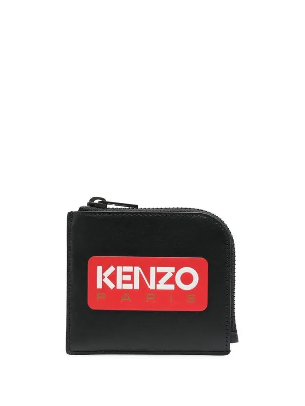 Kenzo Logo-print Leather Wallet - Black