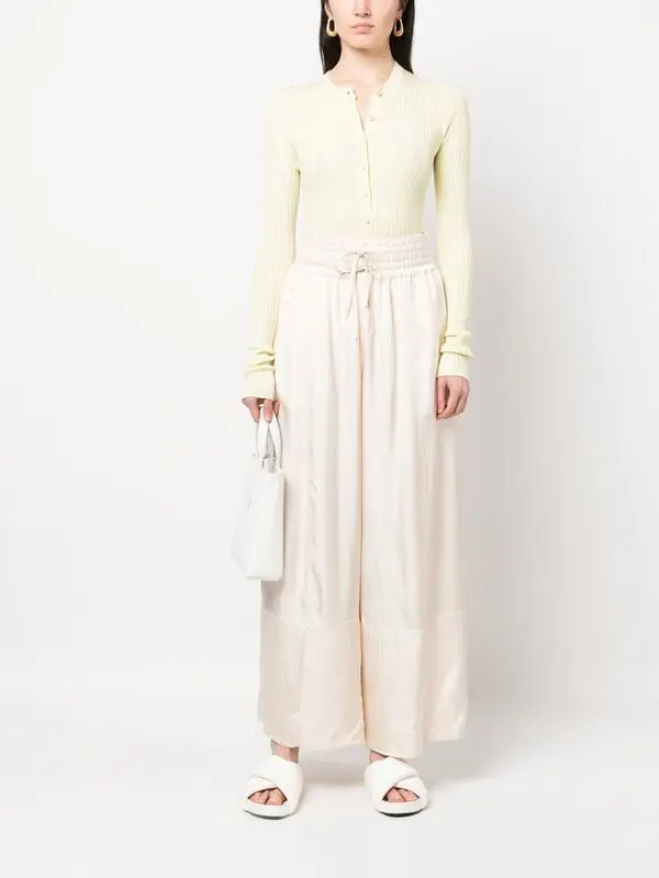 JIL SANDER Pressed-crease Palazzo Pants - Neutrals