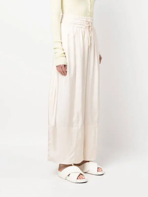 JIL SANDER Pressed-crease Palazzo Pants - Neutrals