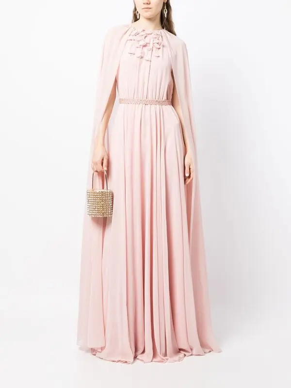 Sachin & Babi Belladonna Cape Gown - Pink