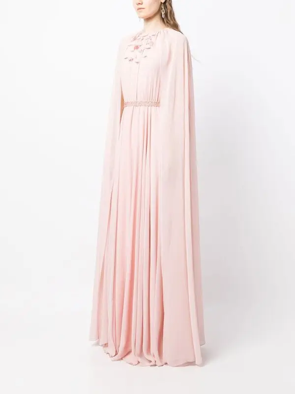 Sachin & Babi Belladonna Cape Gown - Pink