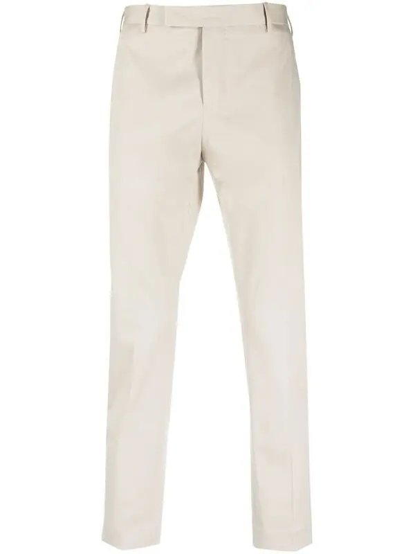 PT TORINO Tapered Tailored Trousers - Neutrals