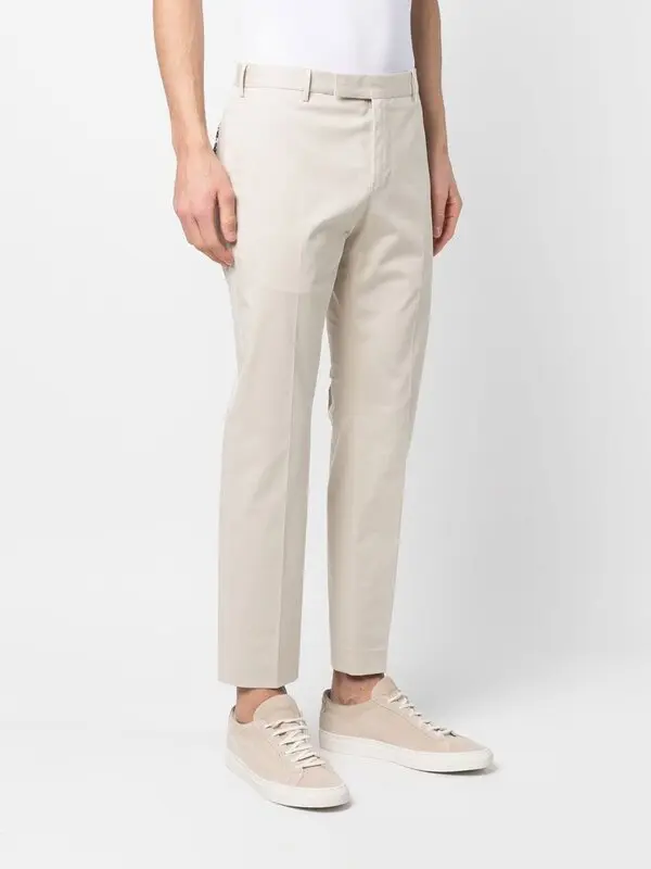 PT TORINO Tapered Tailored Trousers - Neutrals