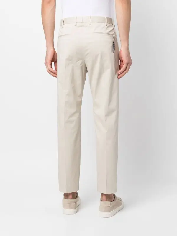 PT TORINO Tapered Tailored Trousers - Neutrals