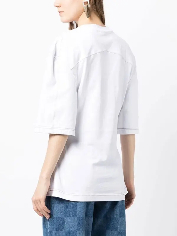 Jacquemus Contrasting-stitch Cotton T-shirt