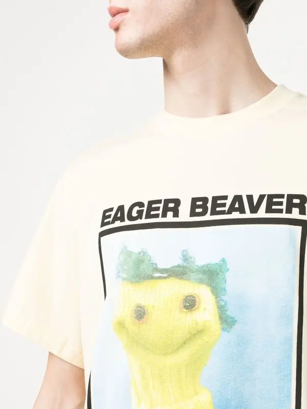 Martine Rose Graphic-print Cotton T-shirt - Yellow