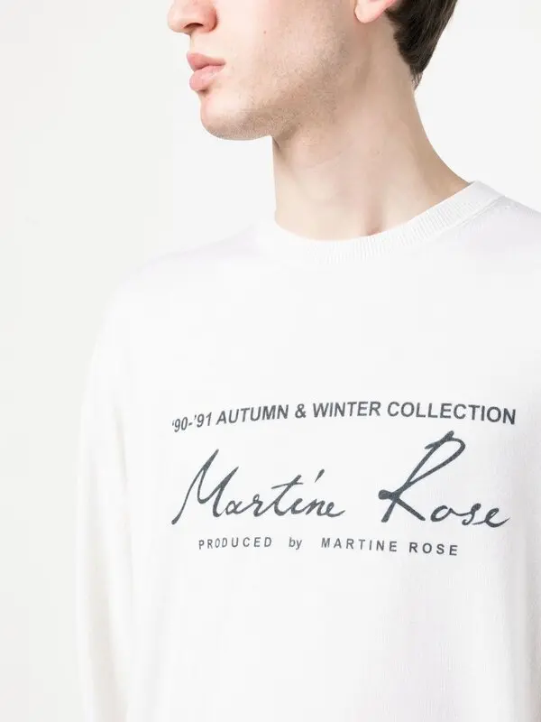 Martine Rose Logo-print Crewneck Sweatshirt