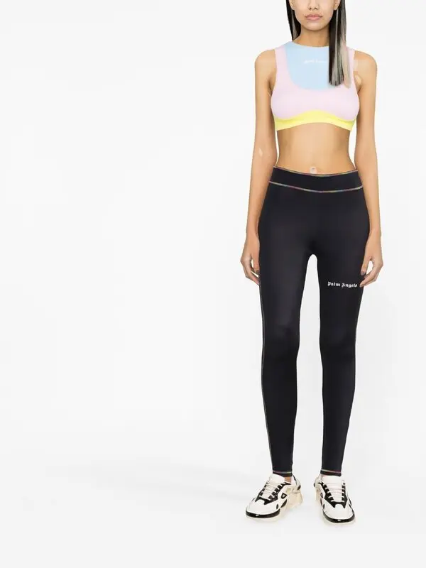Palm Angels Miami Rainbow-stitch Leggings