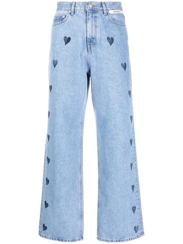 KIMHEKIM Heart-print Flared Jeans