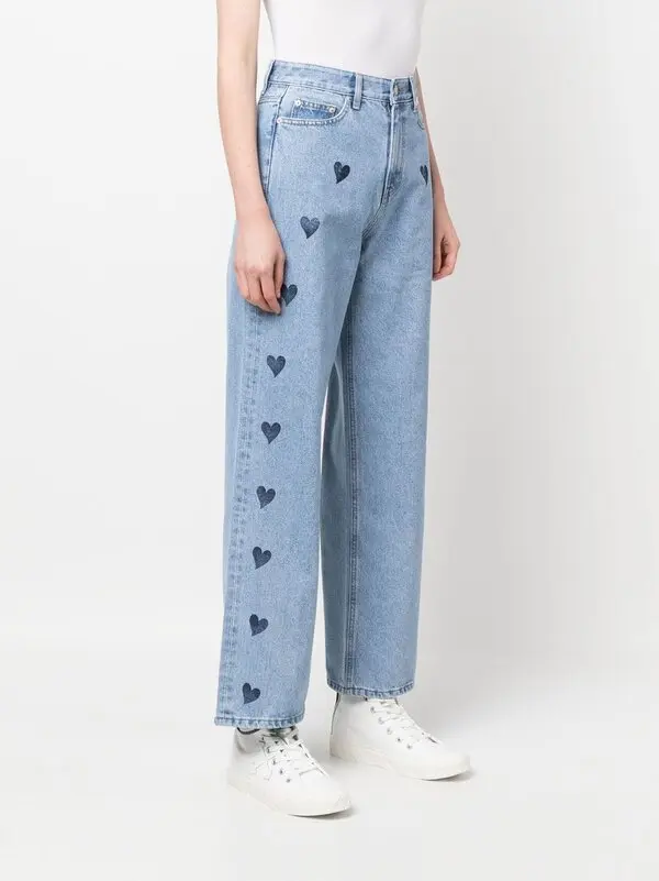 KIMHEKIM Heart-print Flared Jeans