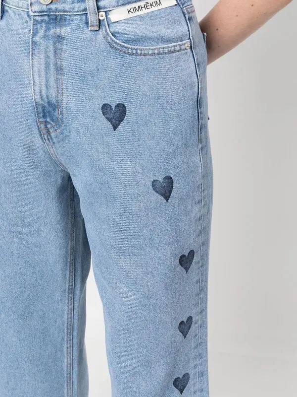 KIMHEKIM Heart-print Flared Jeans