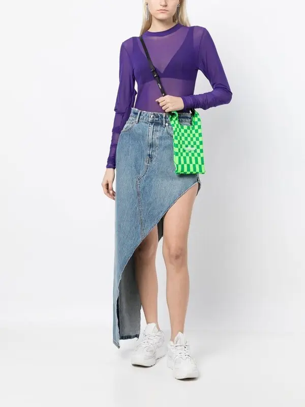 LASTFRAME Ichimatsu Check-pattern Tote Bag
