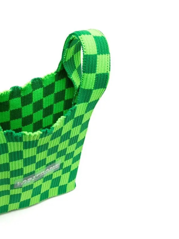 LASTFRAME Ichimatsu Check-pattern Tote Bag