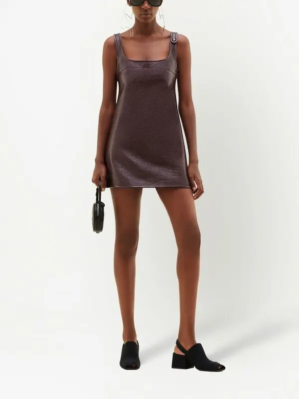 COURREGES Re-edition Vinyl Mini Dress - Red