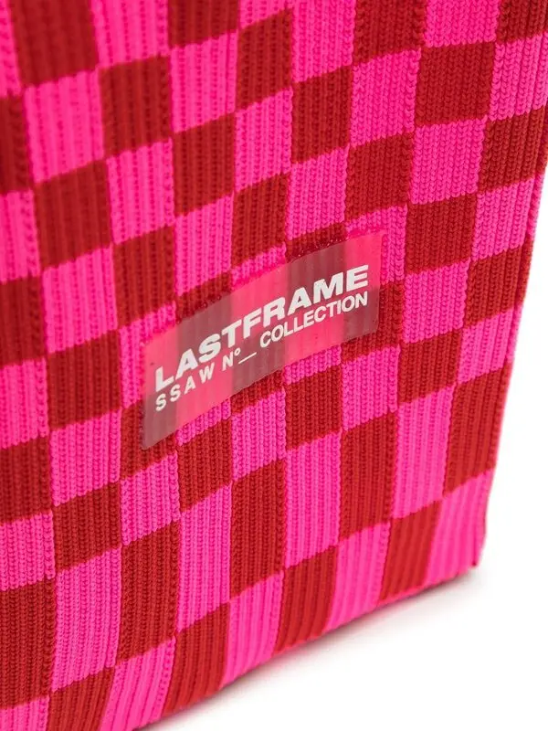 LASTFRAME Checkerboard-print Satchel Bag