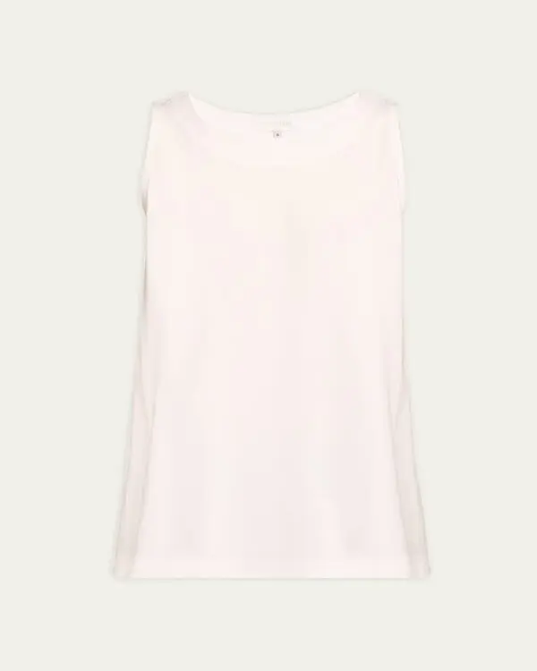Eskandar A-line Long Shell Top - White