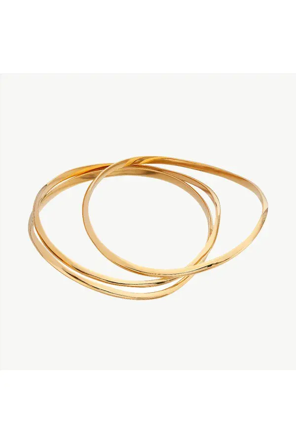 SOKO Sayari Bangle Bracelets - Gold