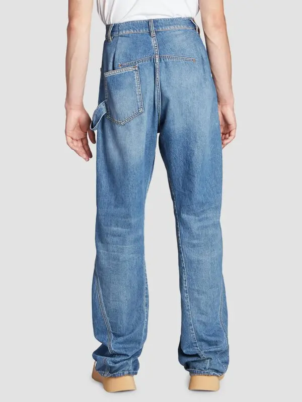 JW Anderson Twisted Denim Workwear Jeans - Light Blue