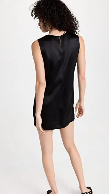 reformation serina silk dress Reformation Serina Silk Mini Dress In Black - 70% Off