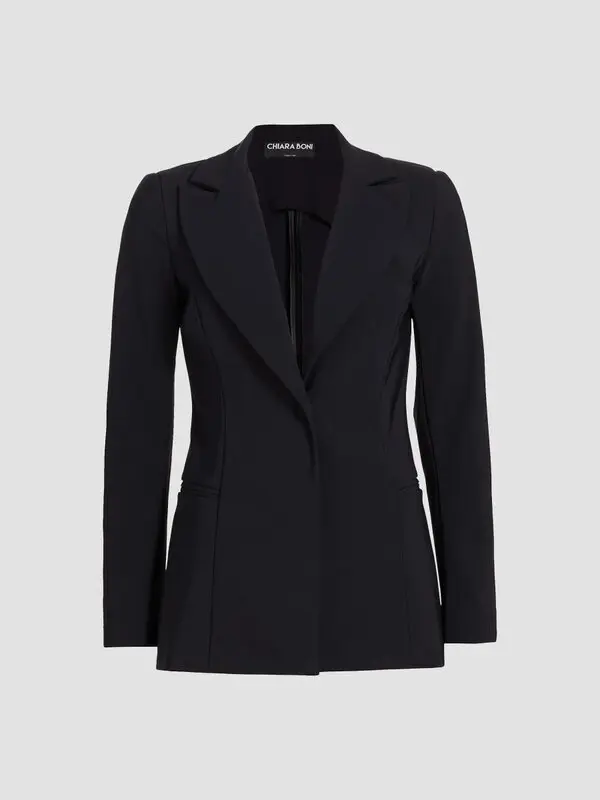 Chiara Boni La Petite Robe Alex Jersey Single-button Blazer - Black