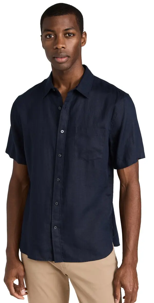 Vince Linen Short Sleeve Shirt