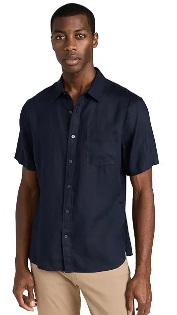Vince Linen Short Sleeve Shirt