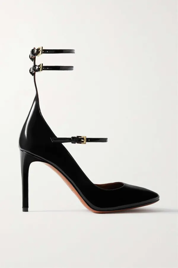 Alaïa 90 Patent-leather Mary Jane Pumps