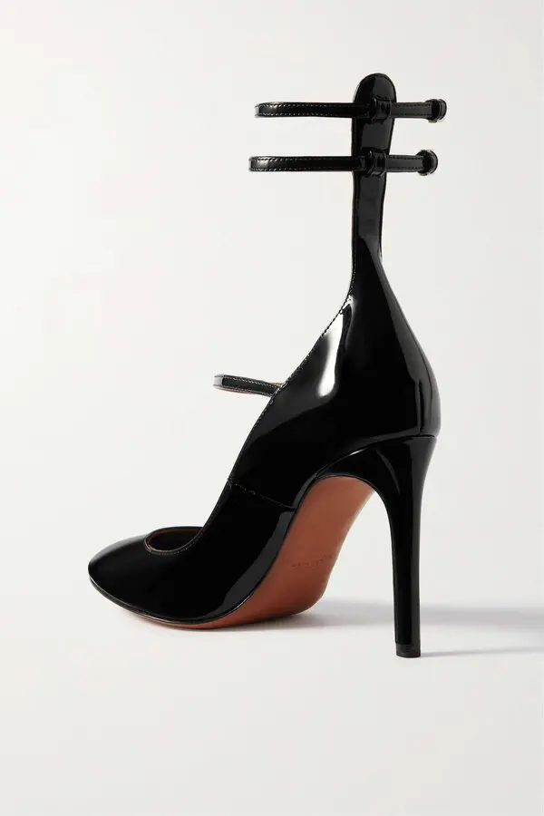Alaïa 90 Patent-leather Mary Jane Pumps