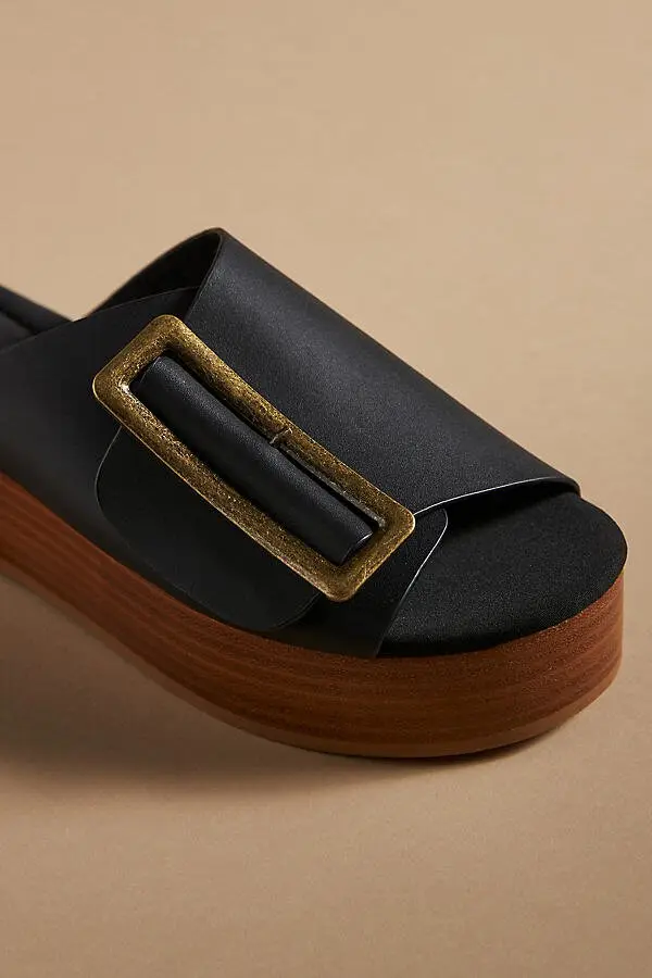 KELSI DAGGER BROOKLYN Dover Platform Sandals - Off-black