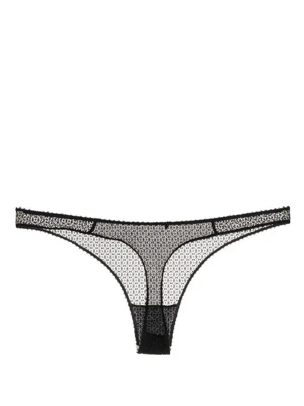 Kiki De Montparnasse Crochet Semi-sheer Thong