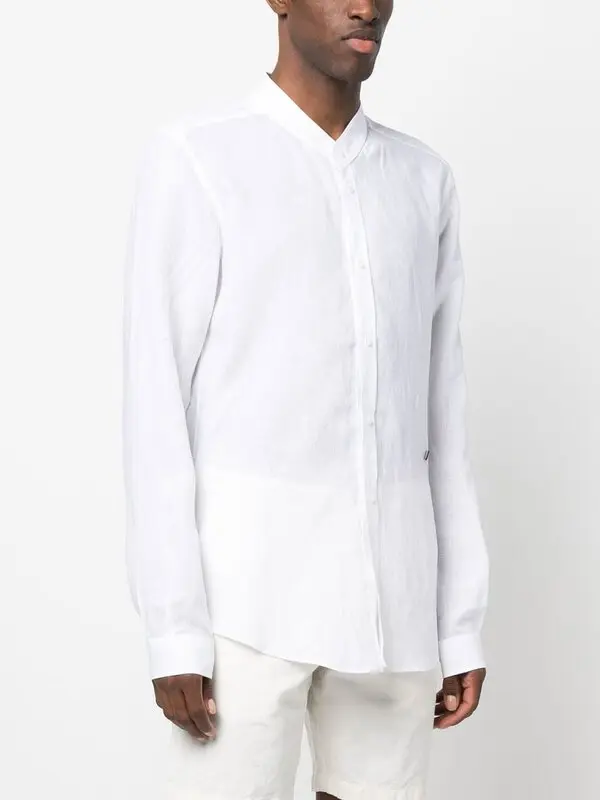 Dolce & Gabbana Logo-plaque Linen Shirt