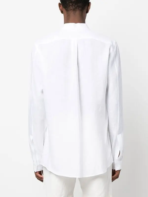 Dolce & Gabbana Logo-plaque Linen Shirt
