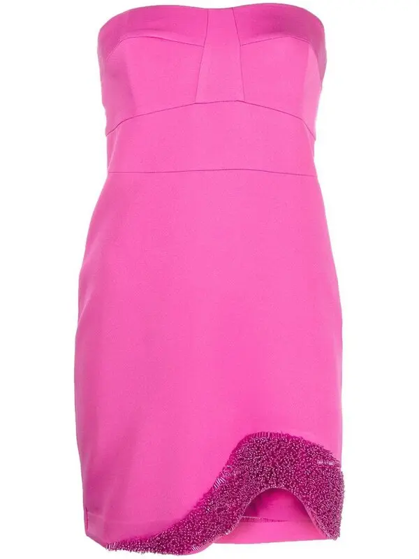Patrizia Pepe Beaded Bandeau Mini Dress
