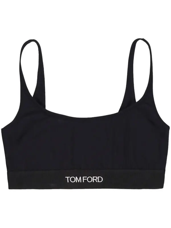 TOM FORD Signature Logo-tape Bralette - Black