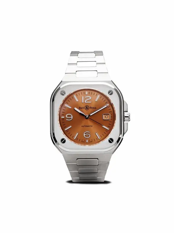 BELL & ROSS 40mm Automatic Bracelet Watch - Brown