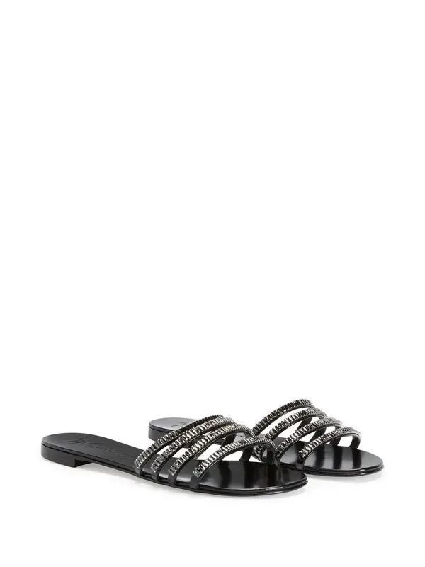GIUSEPPE ZANOTTI Iride Crystal-embellished Sandals - Black