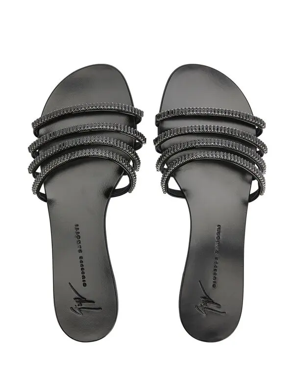 GIUSEPPE ZANOTTI Iride Crystal-embellished Sandals - Black