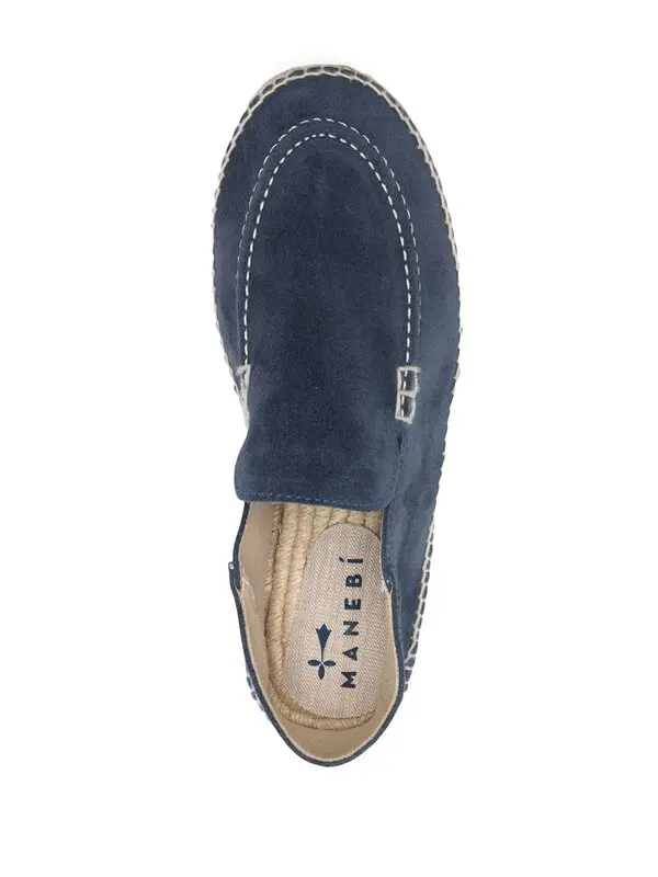 Manebí Hamptons Traveler Suede Espadrilles - Blue