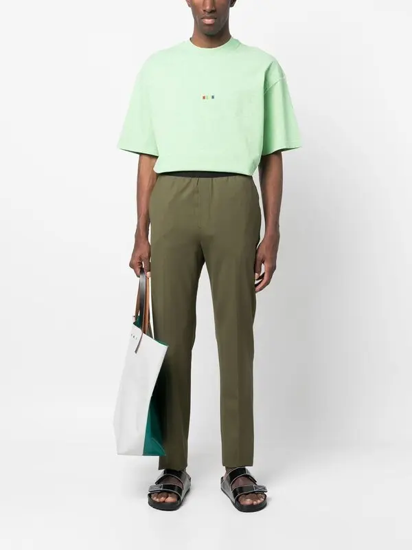 MSGM Embroidered-logo Cotton T-shirt