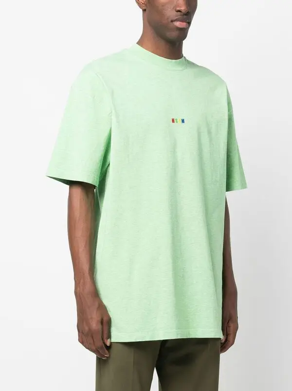 MSGM Embroidered-logo Cotton T-shirt