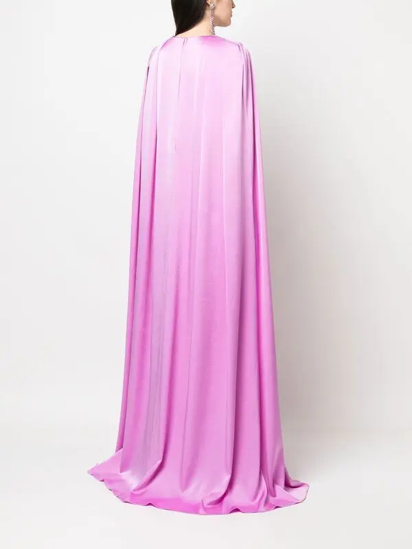 Alex Perry V-neck Cape Gown