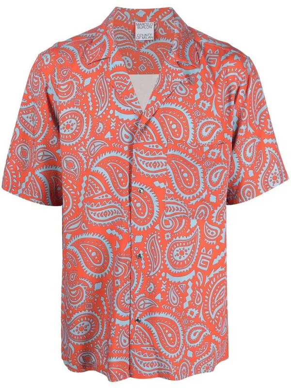 COUNTY OF MILAN Paisley-print Shirt - Red