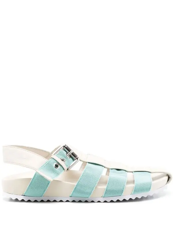 STUDIO CHOFAKIAN Simpson Side-buckle Detail Sandals - Blue