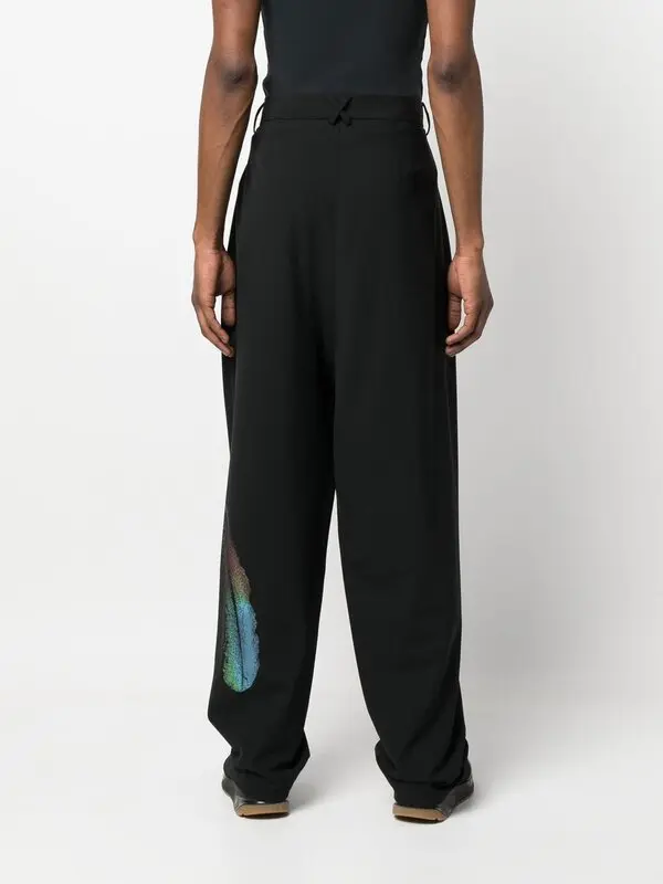 COUNTY OF MILAN Marcelo Burlon Feather Pleated Trousers
