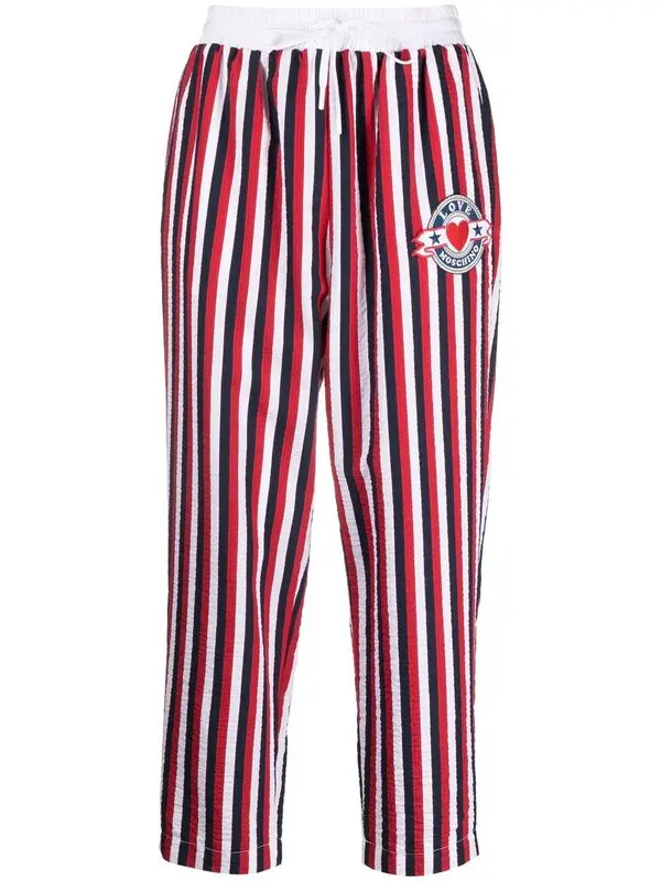 Moschino Striped Drawstring Trousers